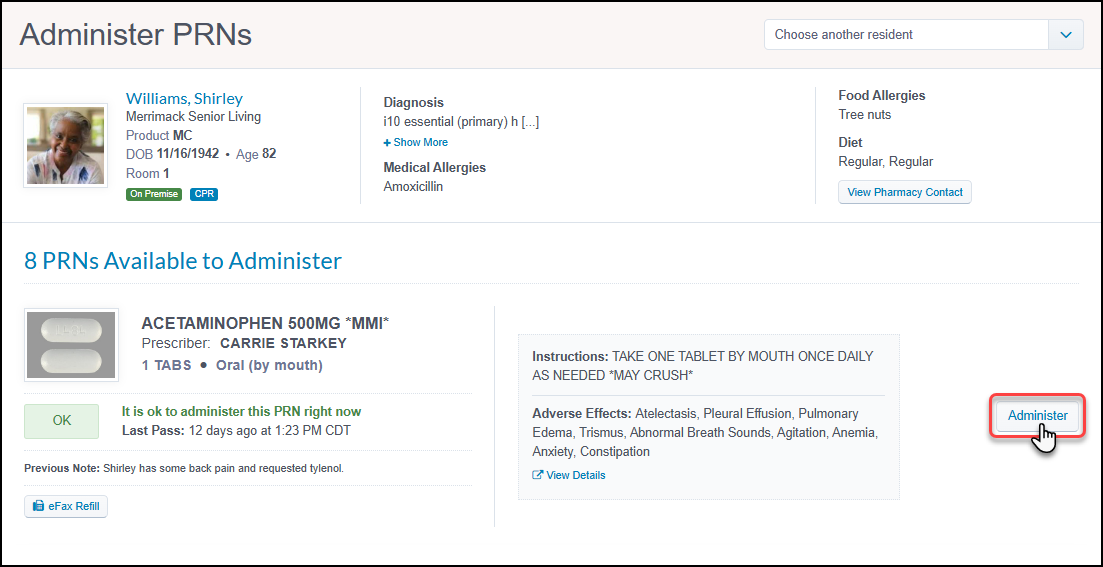 How to Record PRNs and PRN Outcomes – Medtelligent