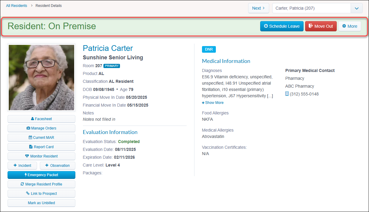 Resident Profile Reference Guide – Medtelligent