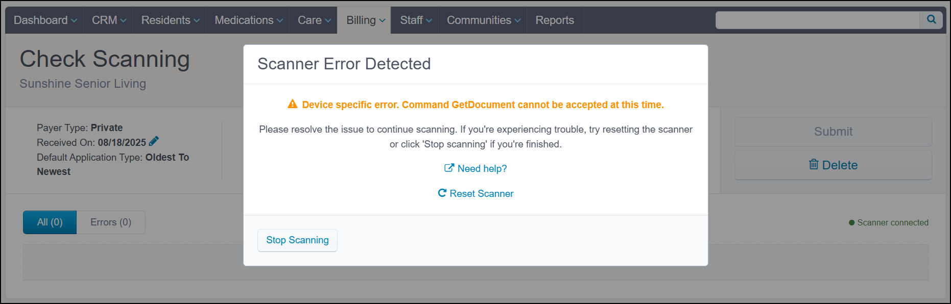 Check Scanner Troubleshooting Guide – Medtelligent