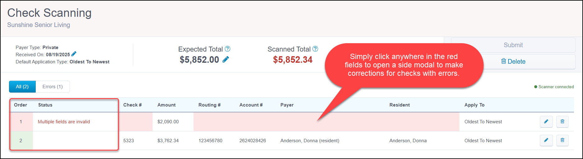 ALIS Pay: Check Scanning Reference Guide – Medtelligent
