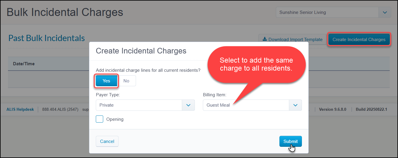Add Incidental charges in Bulk – Medtelligent