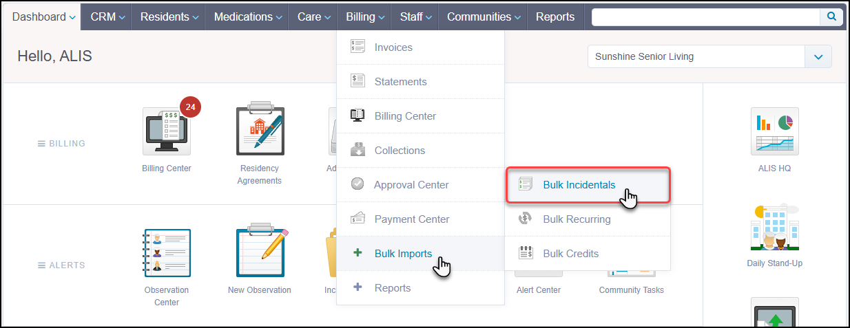 Add Incidental charges in Bulk – Medtelligent
