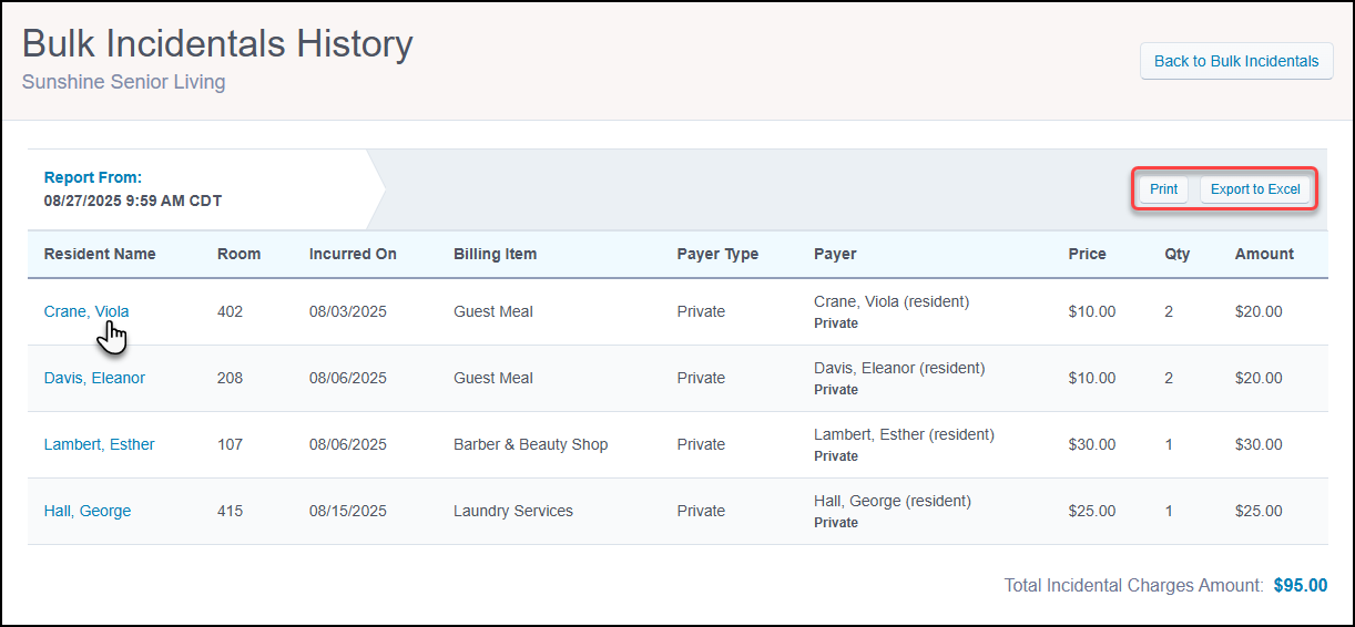 Add Incidental charges in Bulk – Medtelligent