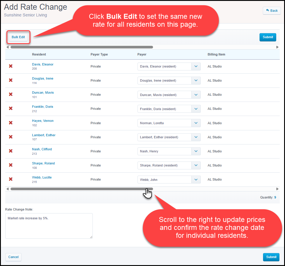 Recurring Charges and Rate Changes – Medtelligent