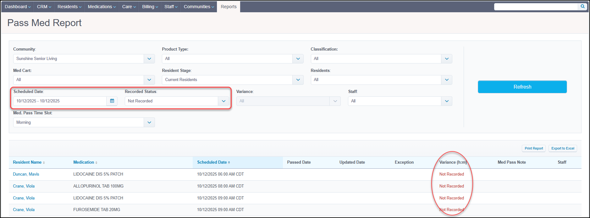 Pass Med and Medication Exceptions Reports – Medtelligent