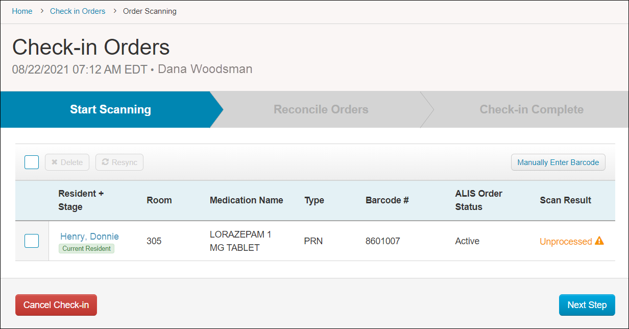How To Check in Orders with Barcode Scanning – Medtelligent