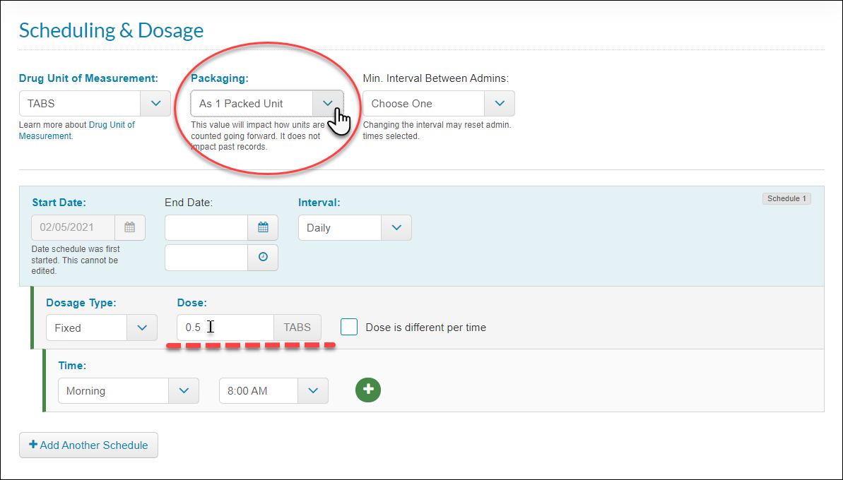Drug Count Settings – Medtelligent