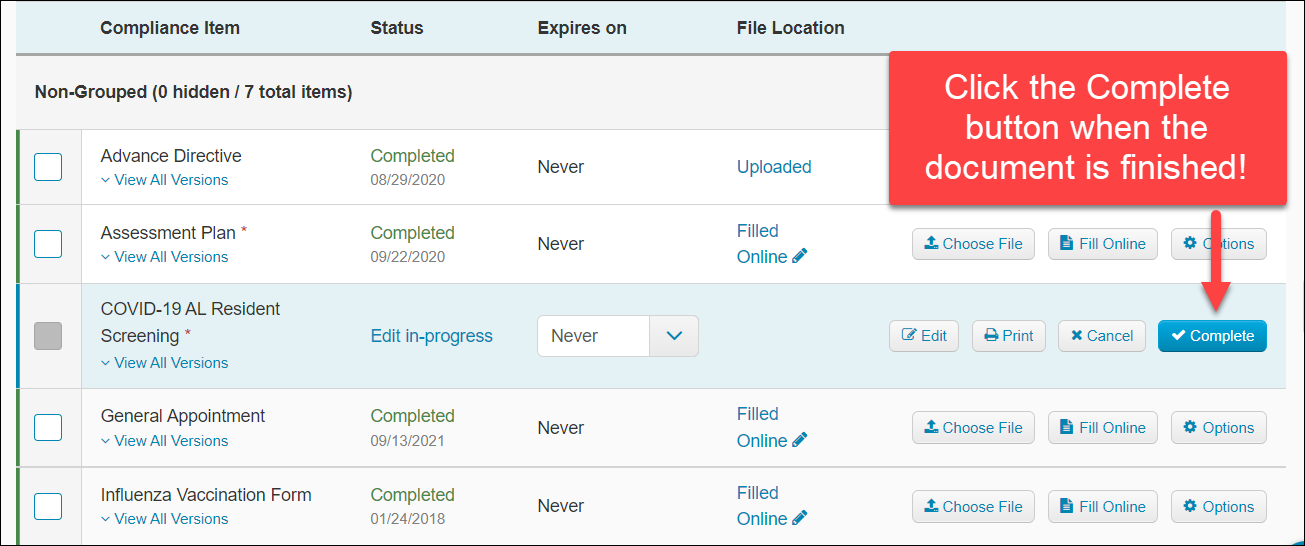 ESign Compliance Documents and Incidents in ALIS – Medtelligent